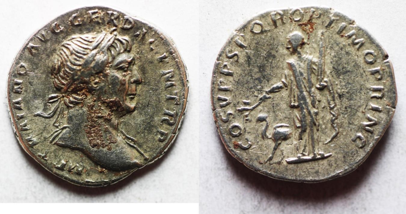 Trajan. AD 98-117. AR Denarius. Arabia. | Roman Imperial Coins