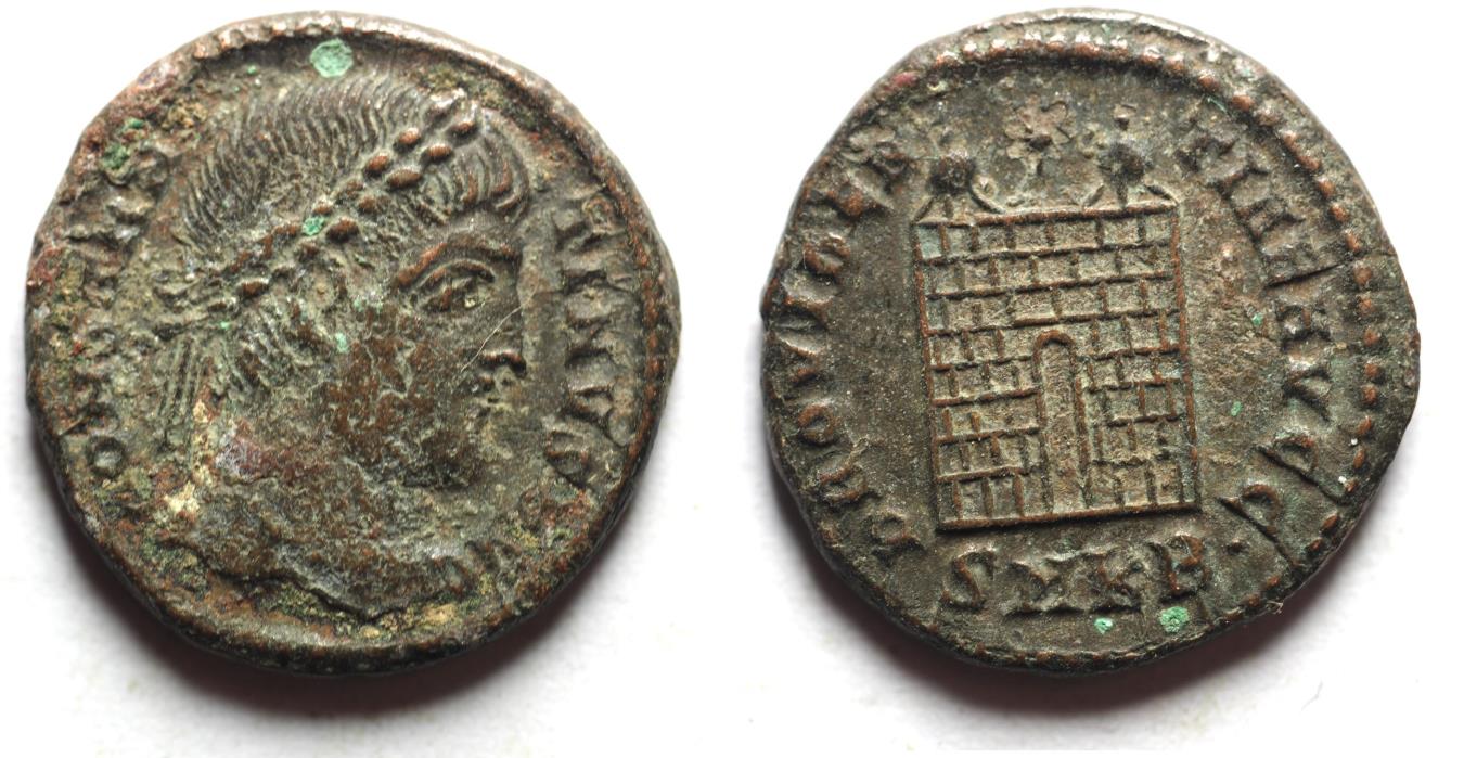 Constantine I the Great AE follis. CAMP GATE | Roman Imperial Coins