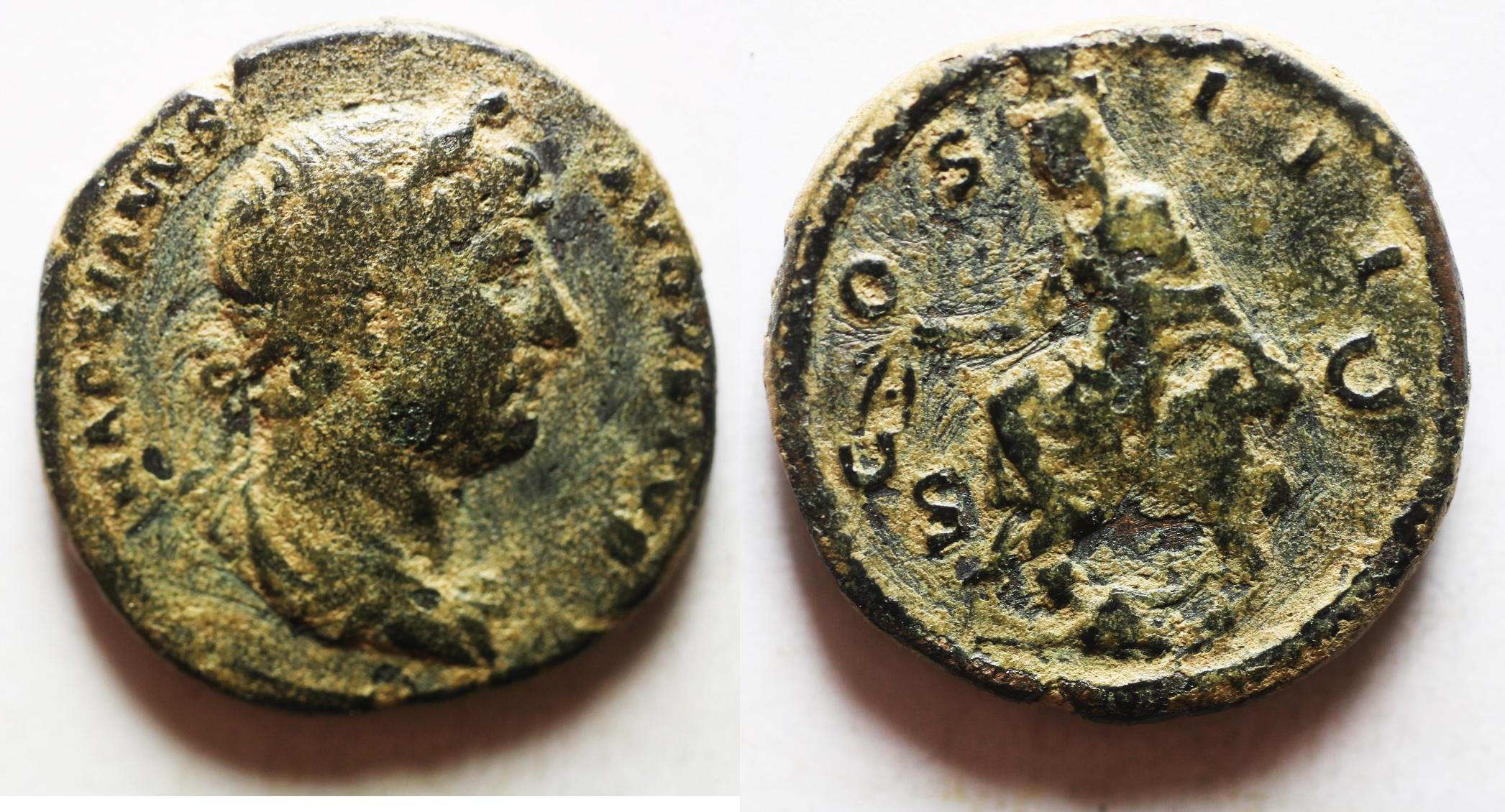 Hadrian (117-138 A.D.). Bronze As. Rome. | Roman Imperial Coins