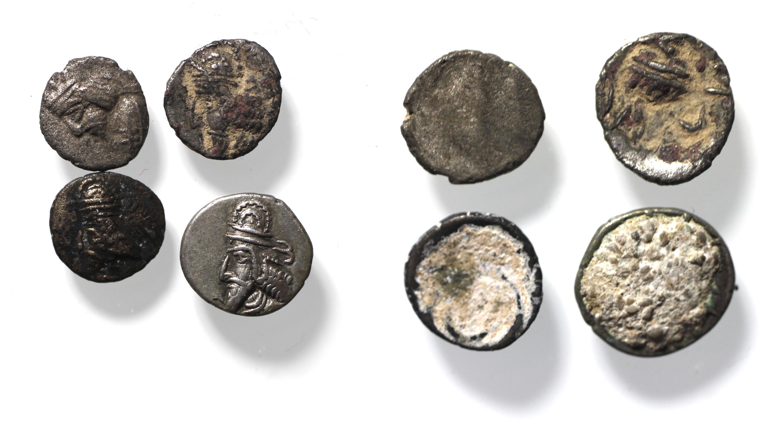 LOT OF 4 : Kings of Persis. 2nd century BC. AR Obols | Ancient Eastern ...