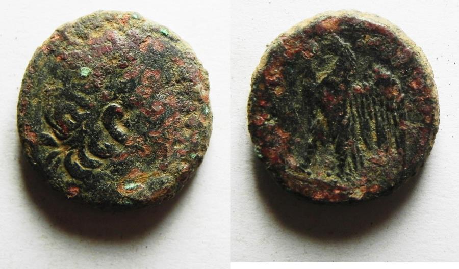 PTOLEMAIC KINGDOM. PTOLEMY I AE 20. AS FOUND. RARE | Greek Coins