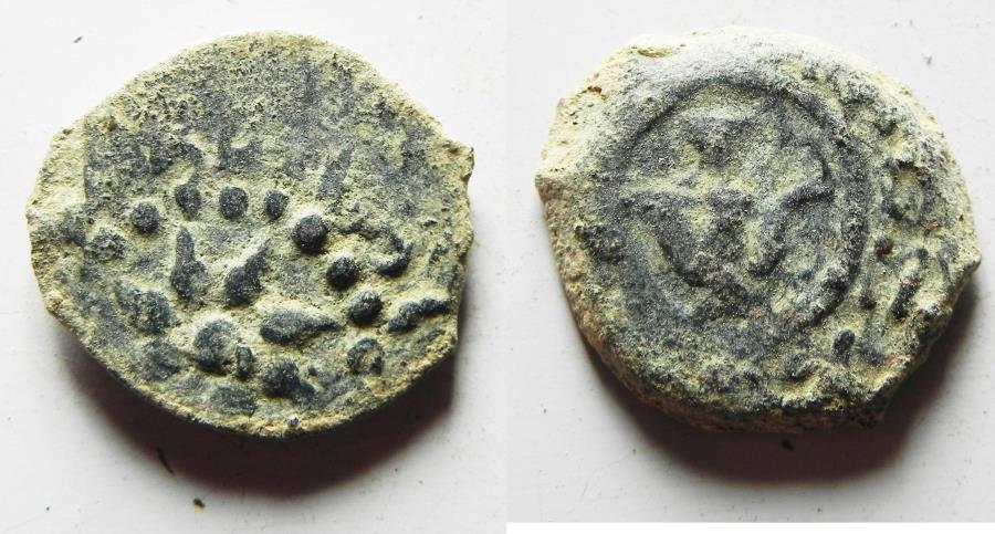 Judaea, Alexander Jannaeus, 103-76 BC, AE Lepton (Biblical Widow's Mite).