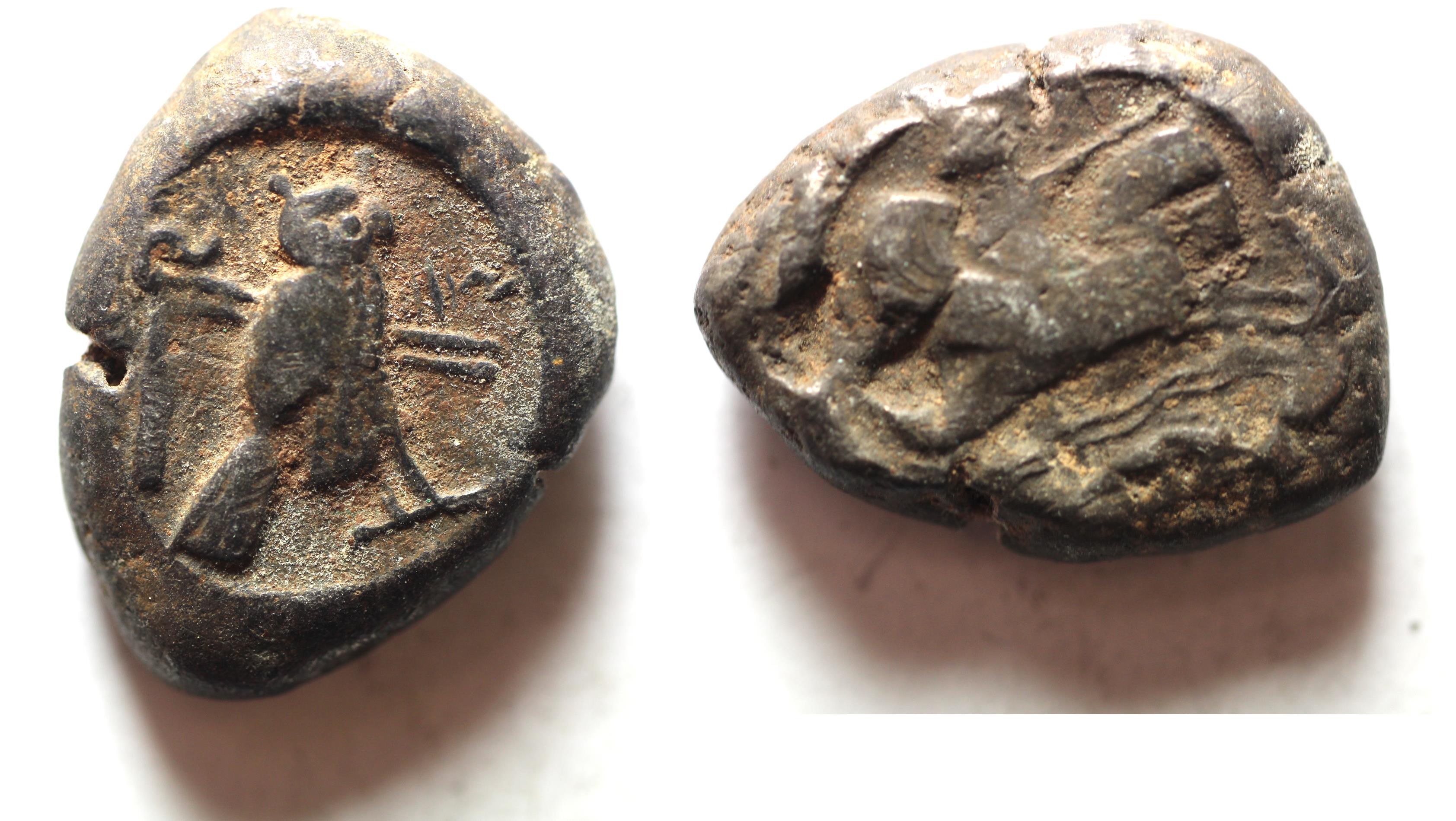 Phoenicia, Tyre. AR Shekel. Hippocamp / Owl. | Greek Coins