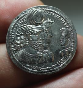 SASANIAN KINGS. Vahrām (Bahram) II, with Queen and Prince 4. AD 276-293 ...