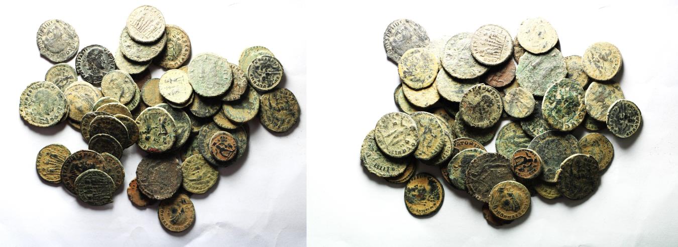 AS FOUND. LOT OF 50. ANCIENT ROMAN BRONZE COINS | Lots & Collections