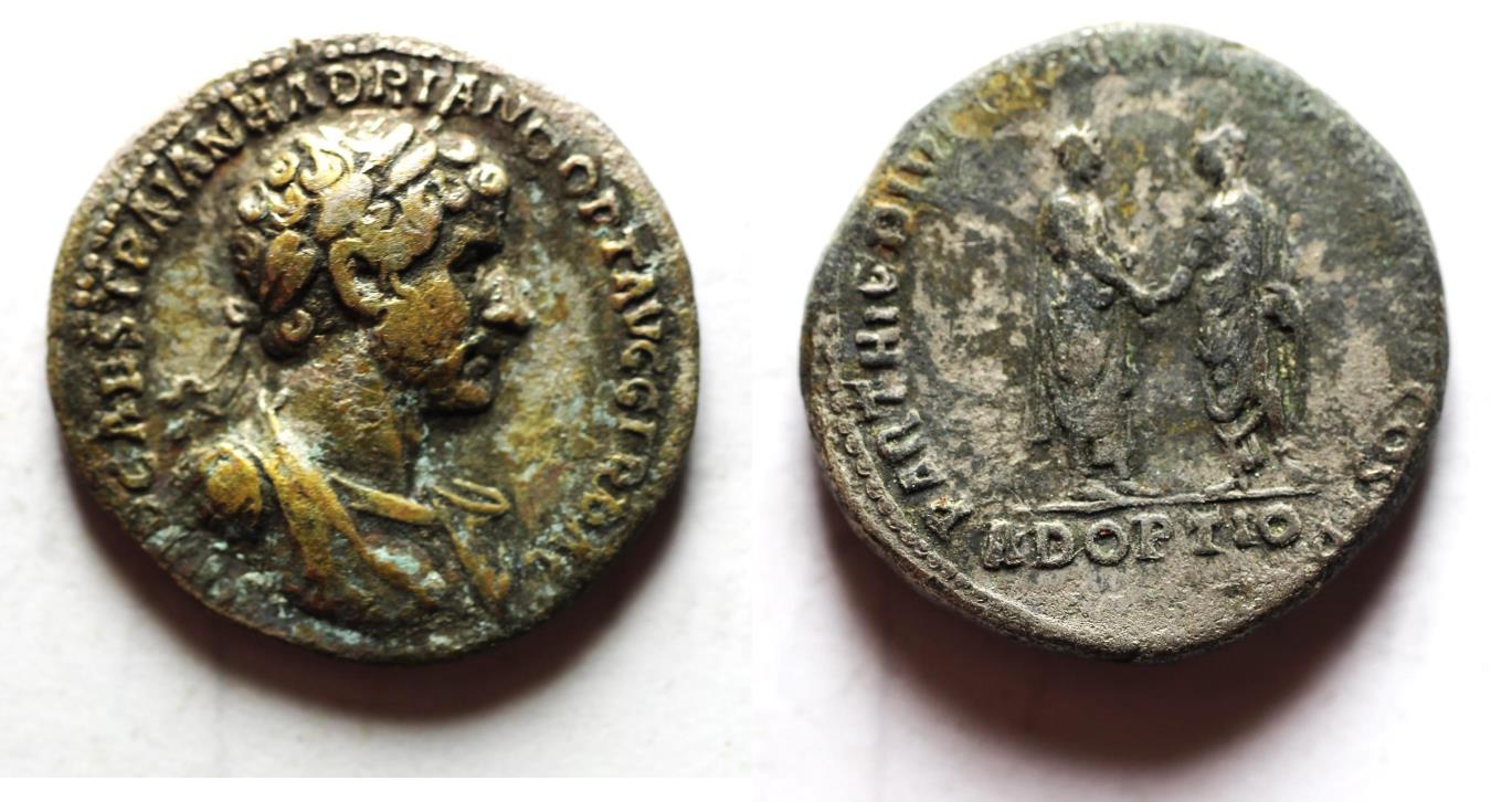 BEAUTIFUL AS FOUND HADRIAN AR DENARIUS | Roman Imperial Coins