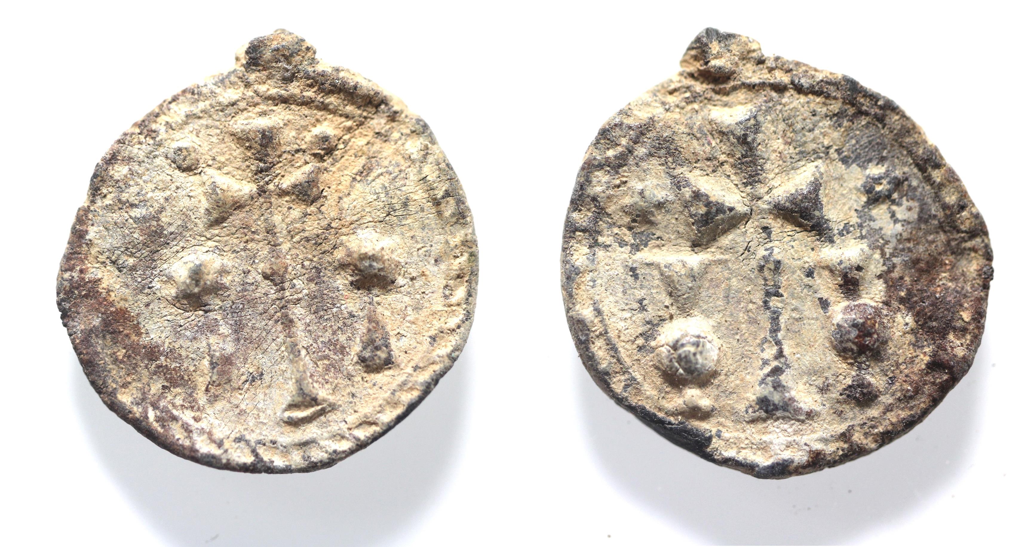 Medieval. Crusaders? Lead token (16mm, 1.66)