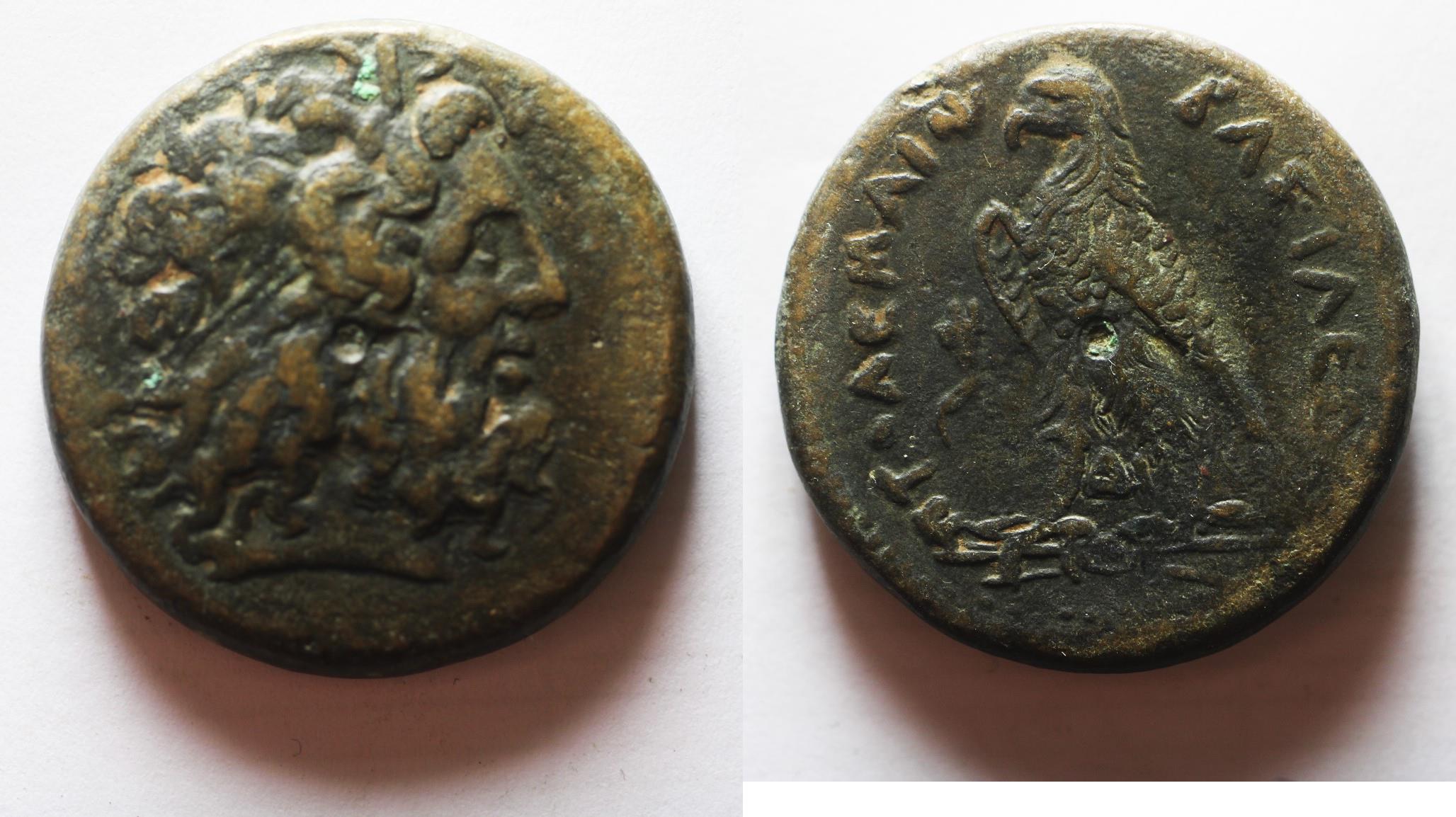 PTOLEMAIC KINGDOM. Ptolemy IV Philopator (225-205 BC). AE Hemidrachm.