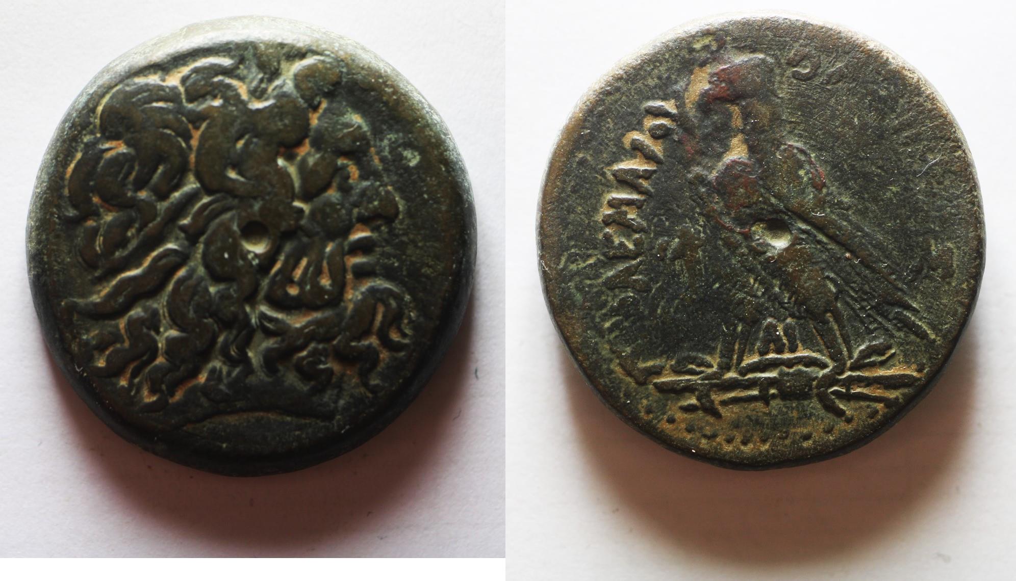 PTOLEMAIC KINGDOM. Ptolemy IV Philopator (225-205 BC). AE Hemidrachm.