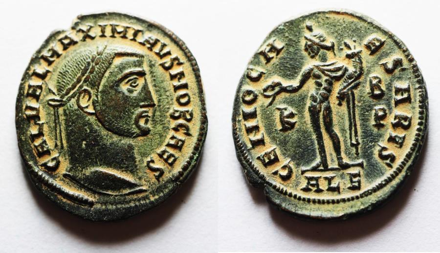 STUNNING QUALITY: MAXIMINUS II FOLLIS. ALEXANDRIA MINT | Roman Imperial ...
