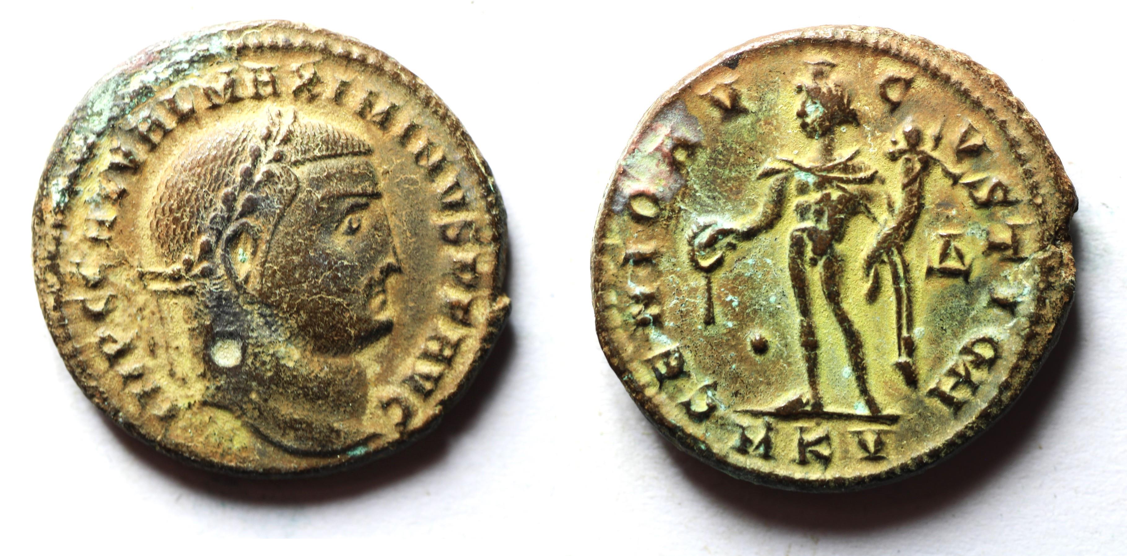ROMAN IMPERIAL. MAXIMINUS II AE FOLLIS. | Roman Imperial Coins