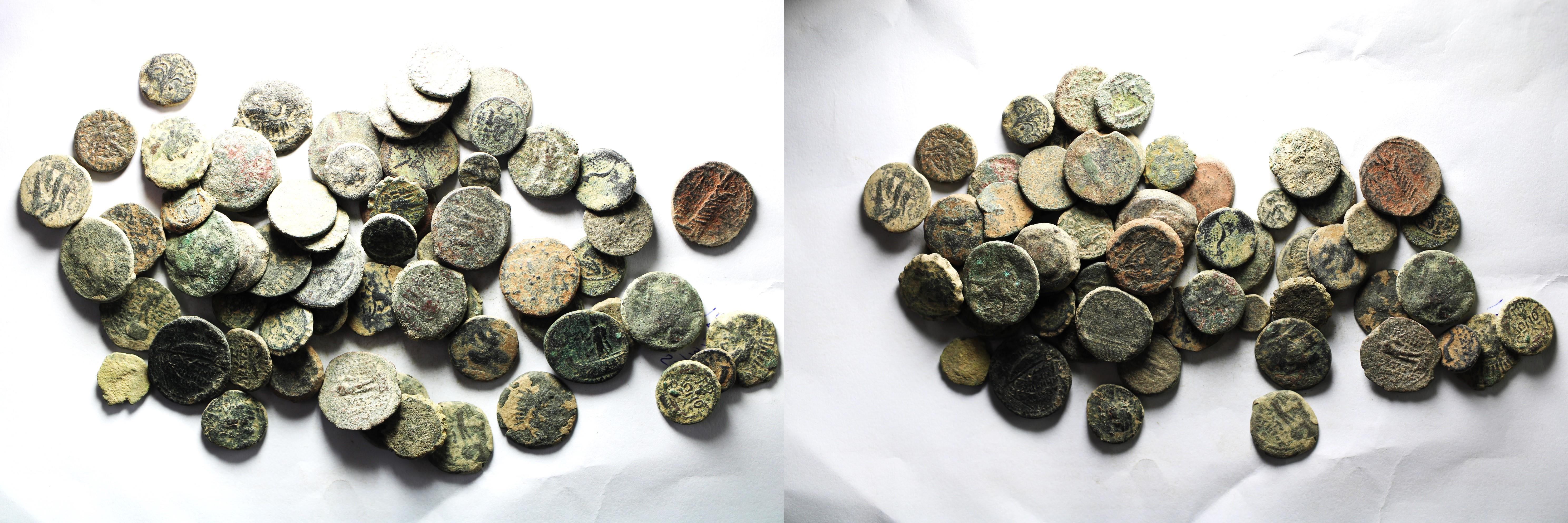 AS FOUND. LOT OF 61. ANCIENT GREEK BRONZE COINS. | Lots & Collections