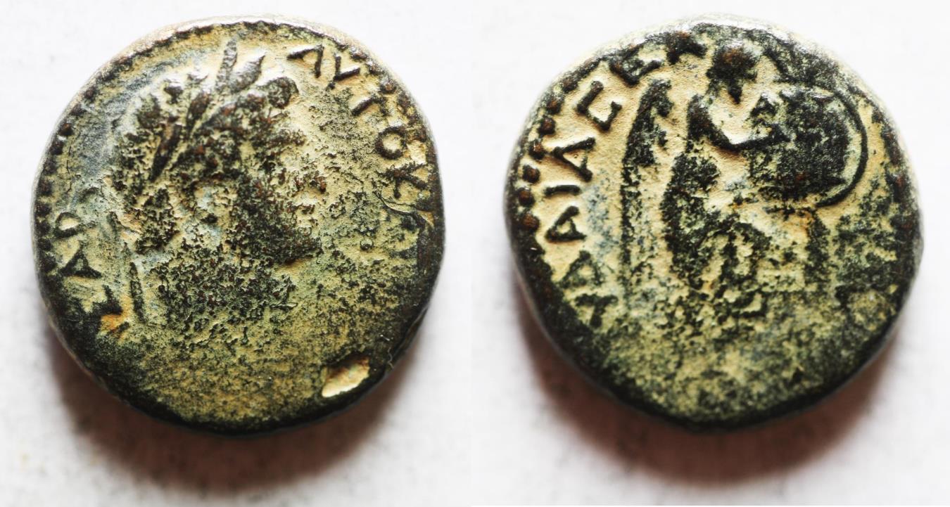 JUDAEA, Judaea Capta. Titus. AD 79-81. Æ 20. Caesarea Maritima mint.