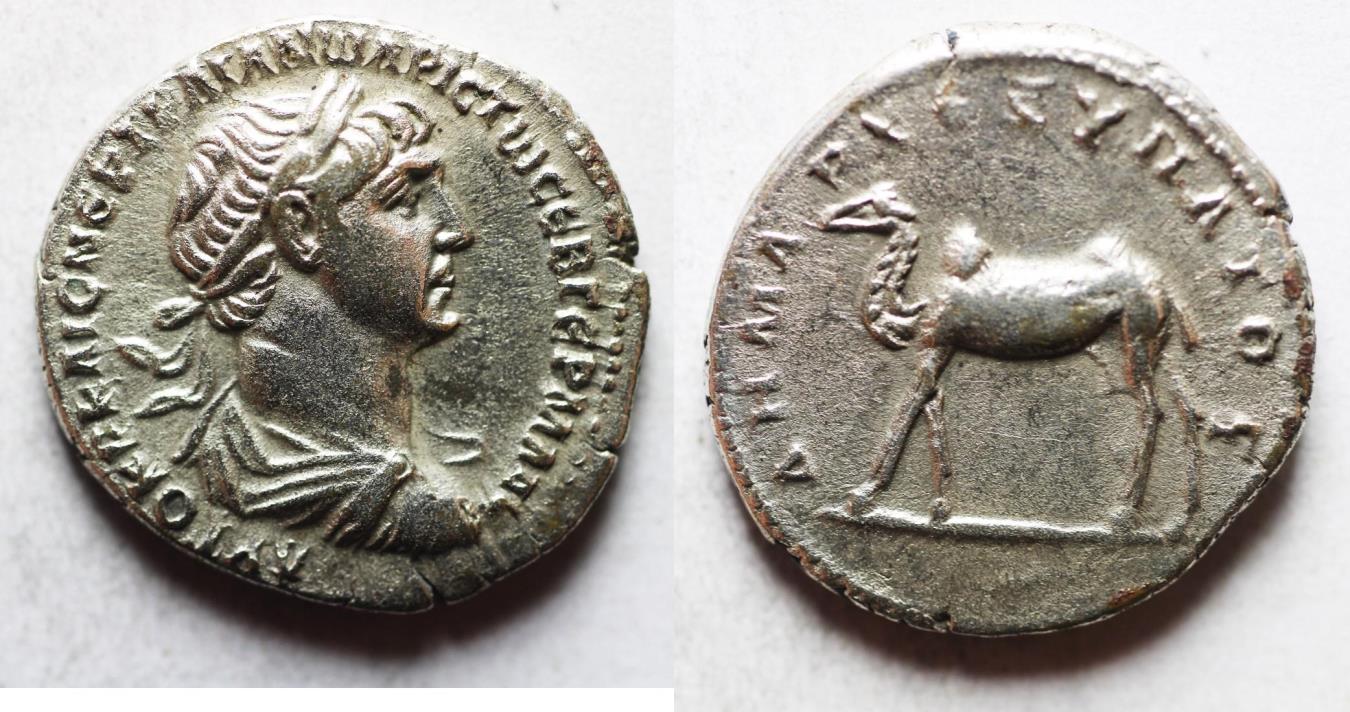 ARABIA, Bostra. Trajan. AD 98-117. AR Drachm . Camel | Roman Imperial Coins