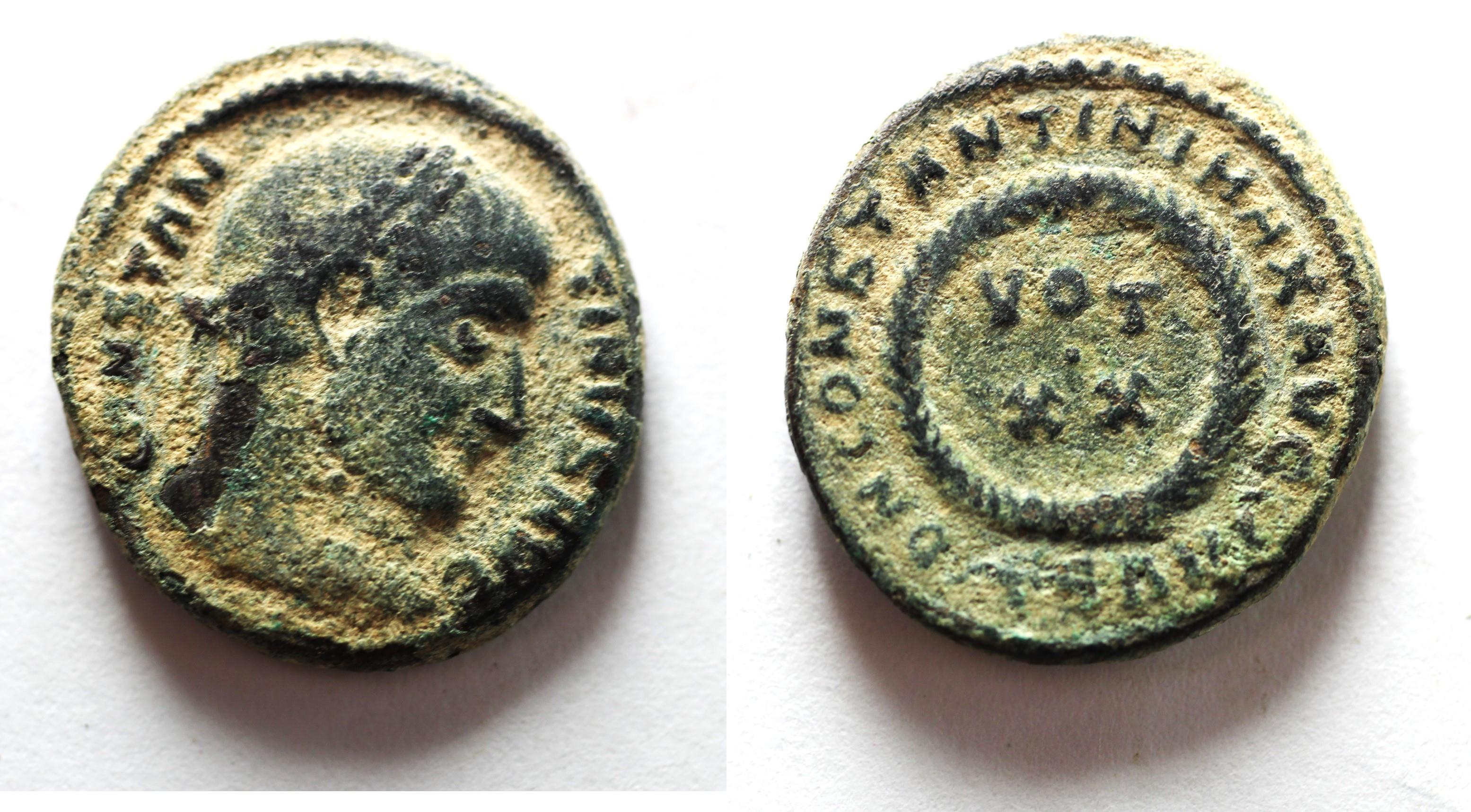 AS FOUND. CONSTANTINE I AE FOLLIS | Roman Imperial Coins