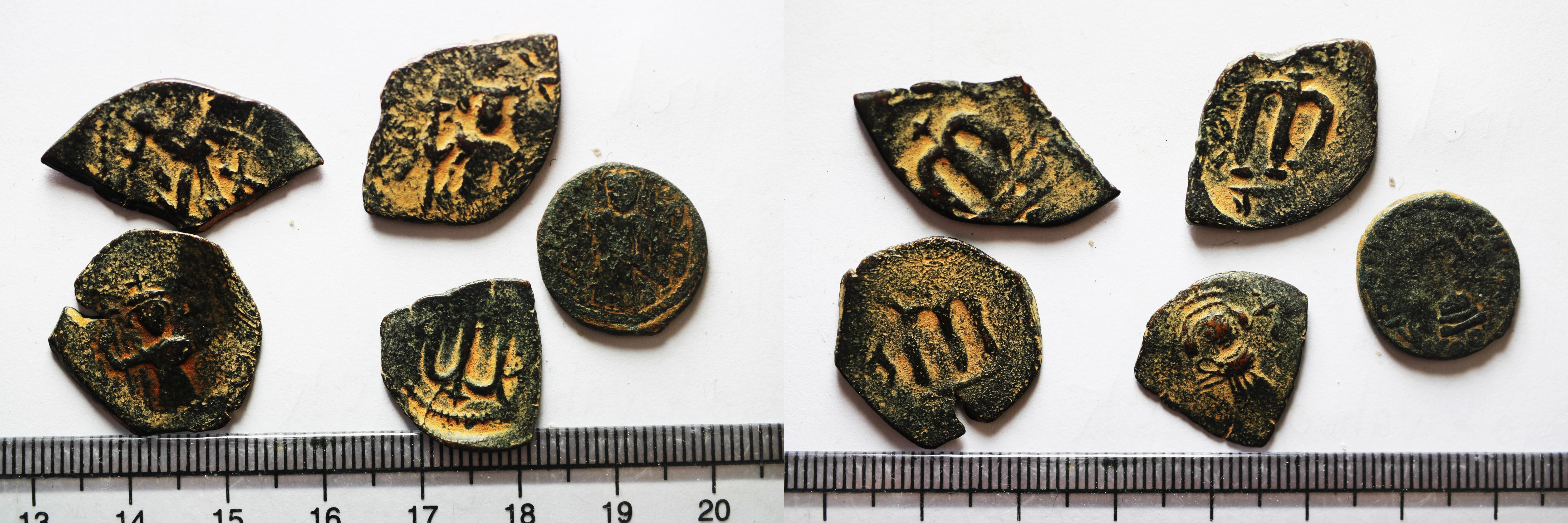 ARAB-BYZANTINE. LOT OF 5 AE FALS COINS | Islamic Coins