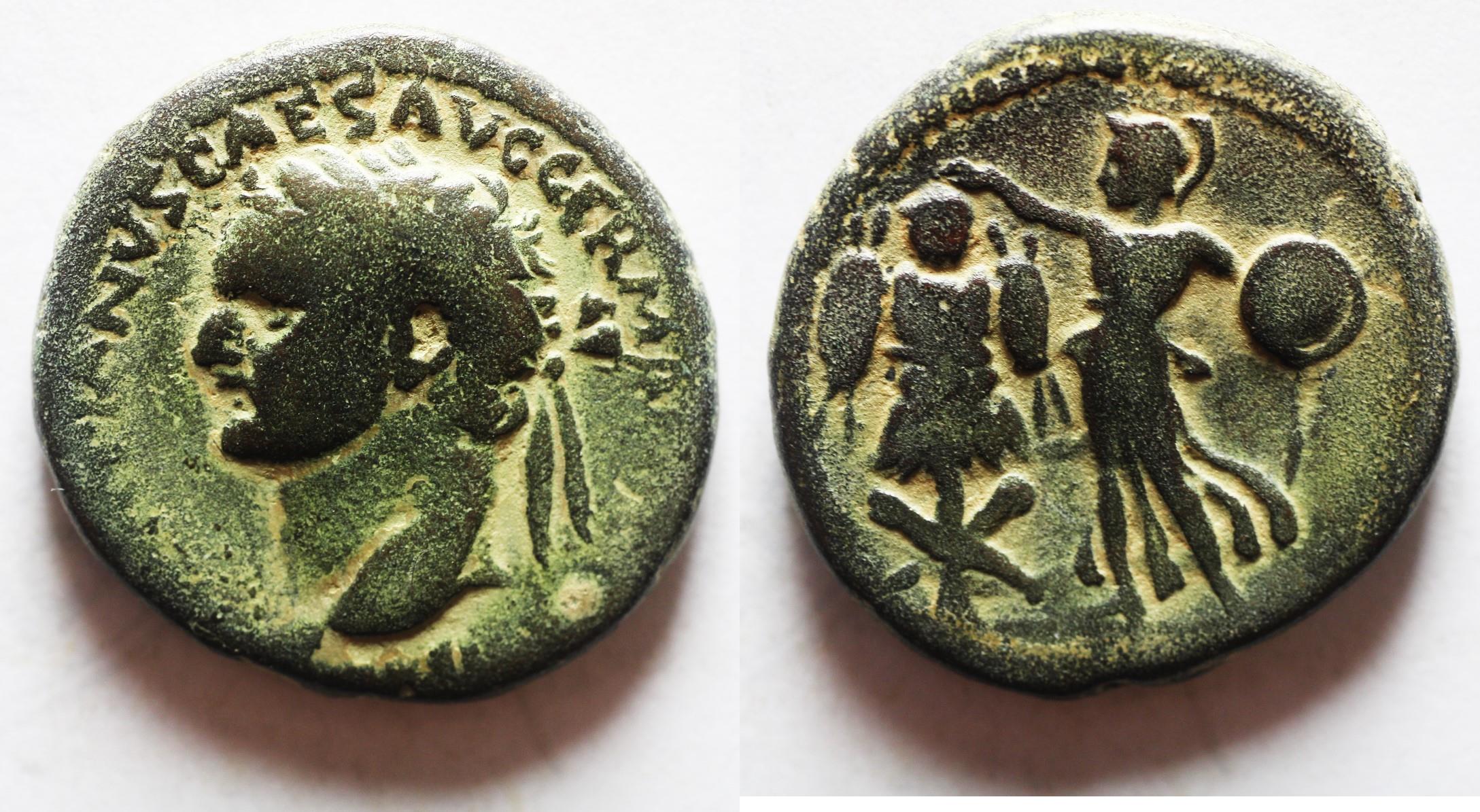 JUDAEA, Judaea Capta. Domitian. AD 81-96. Æ 23. Caesarea | Greek Coins