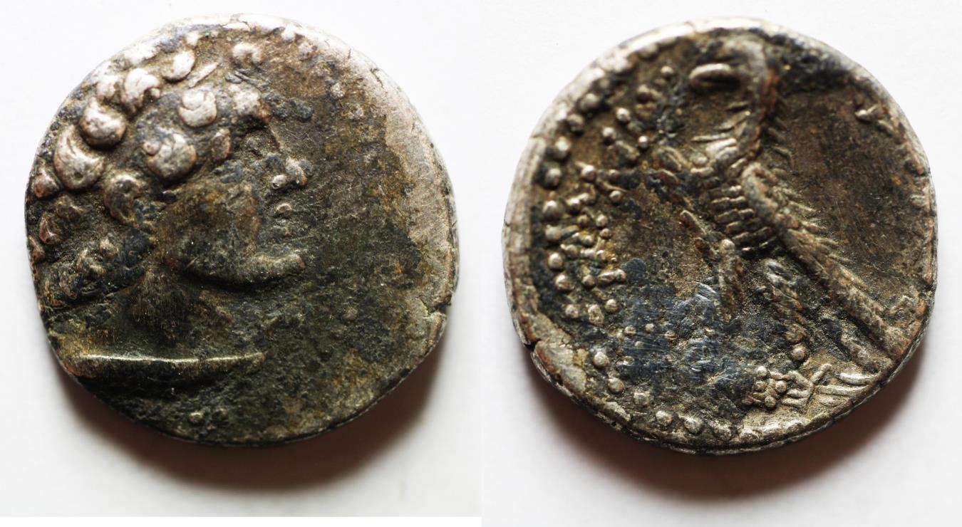 Ptolemaic Kings. Ptolemy VI Philometor (second sole reign, 163-145 BC). AR didrachm (21mm, 6.90g ...