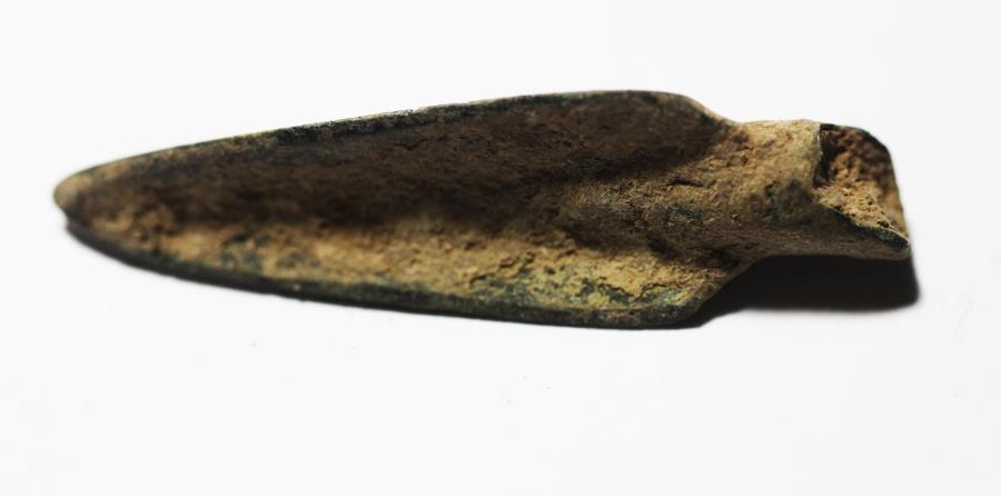 ANCIENT HOLY LAND, PERSIAN OCCUPATION BRONZE ARROW HEAD. 600 B.C