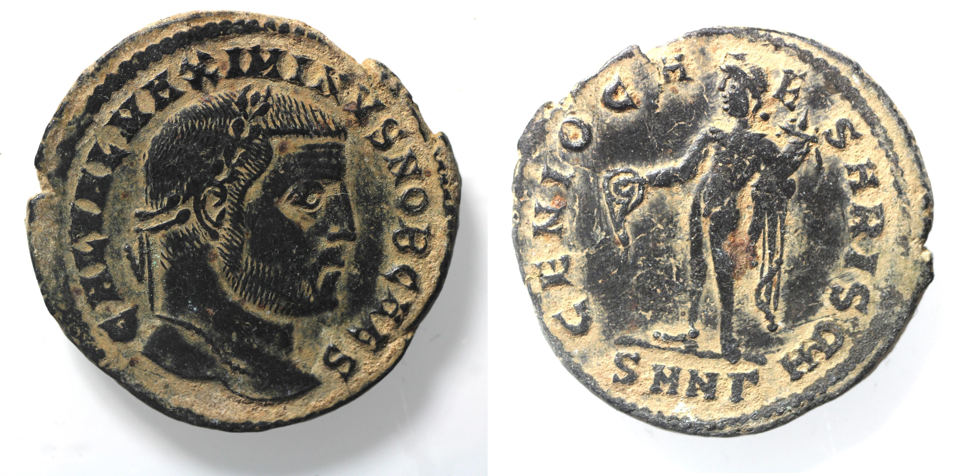 AS FOUND. GALERIUS AE FOLLIS | Roman Imperial Coins