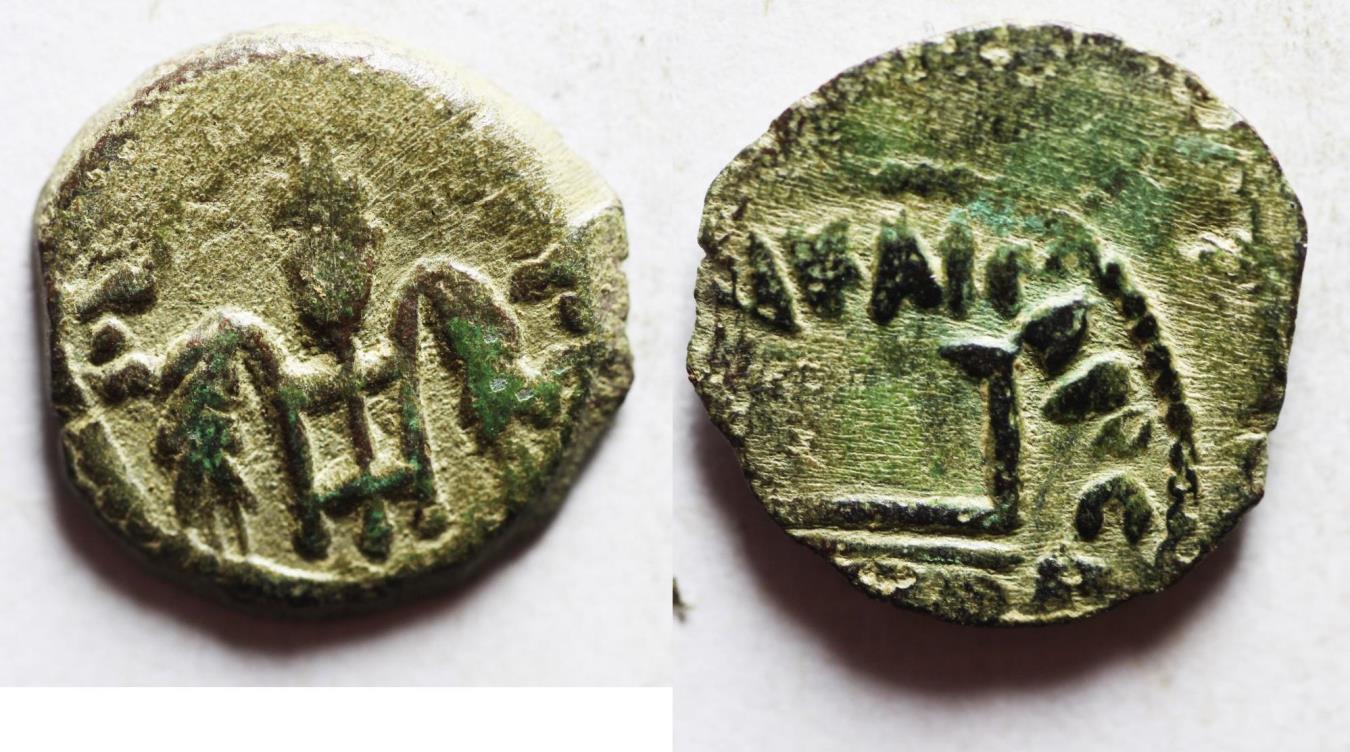 Judaea. Pontius Pilate prefect under Tiberius. AE Prutah. 29/30 C.E.