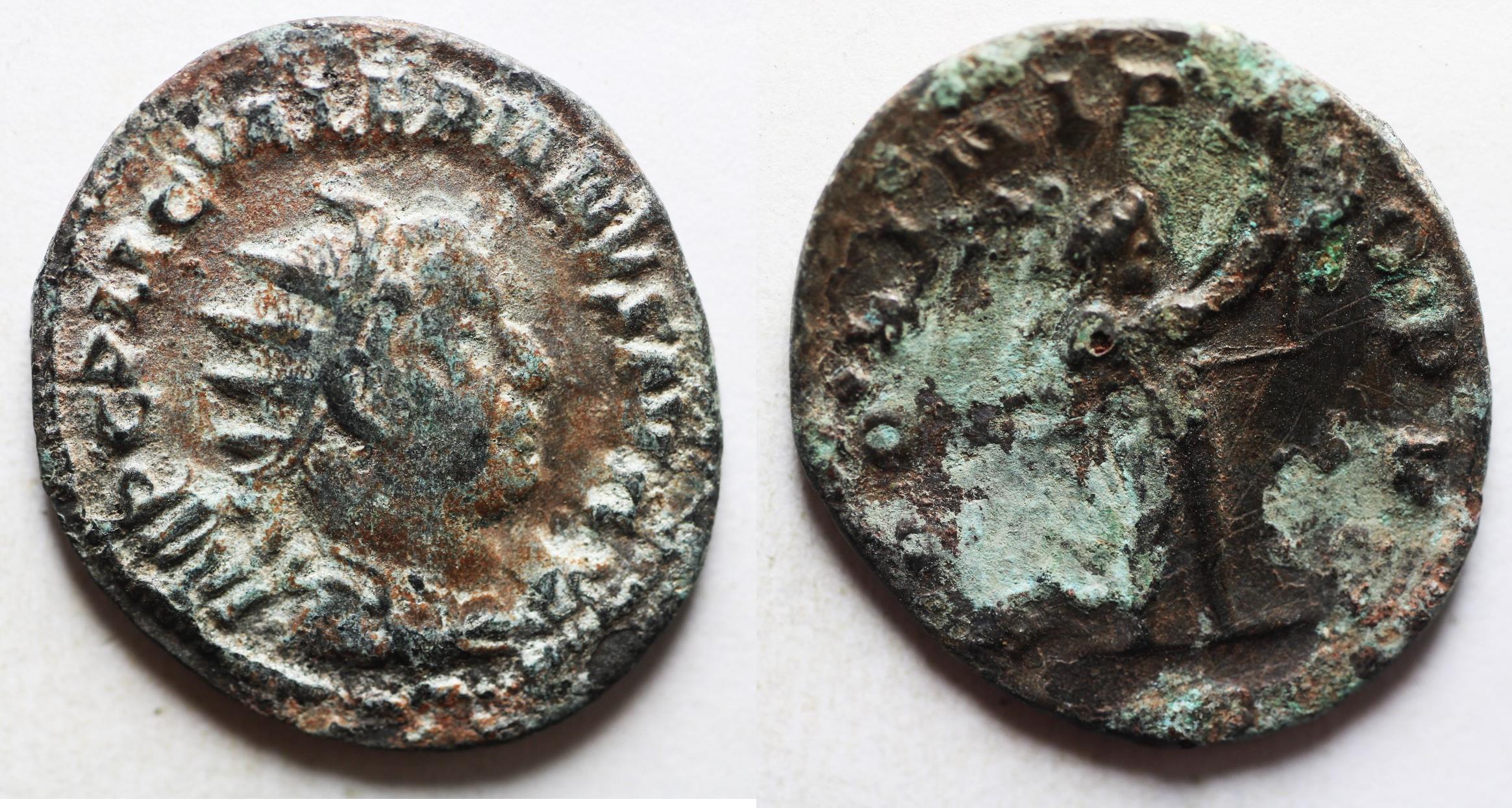 AS FOUND: VALERIAN I BILLON ANTONINIANUS | Roman Imperial Coins
