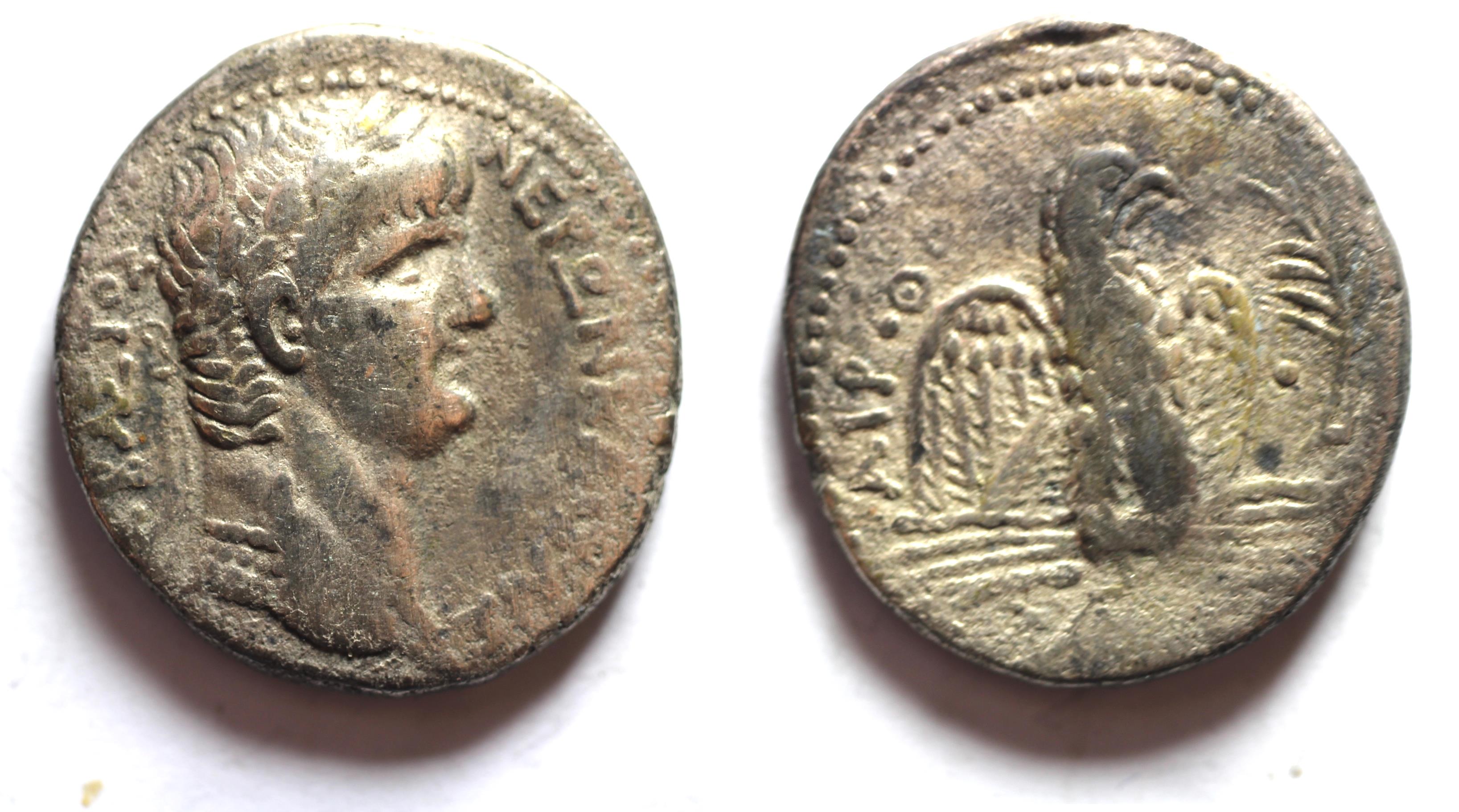 BIBLICAL NERONIAN SELA: Antioch. Nero. AD 54-68. AR Tetradrachm