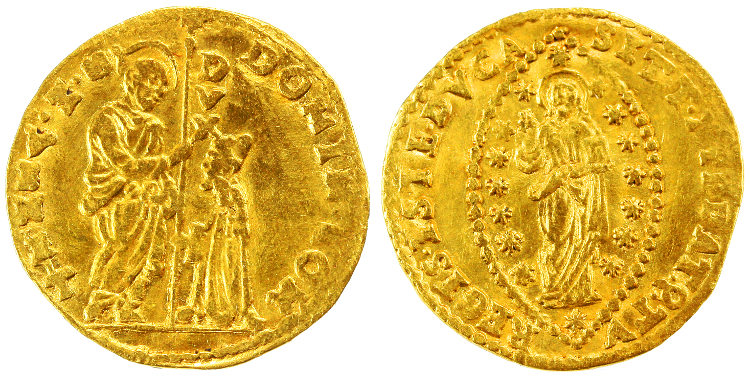 Venice, Italy Domenico Contarini AV Gold Zecchino (Ducato), Scarce Very ...