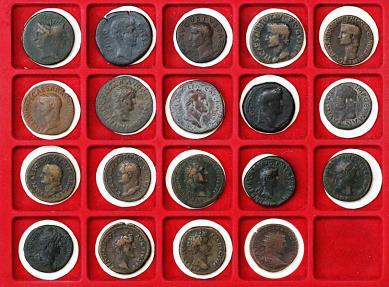 Ancient Roman Bronze Curated Collection including COMPLETE 12 Caesar ...
