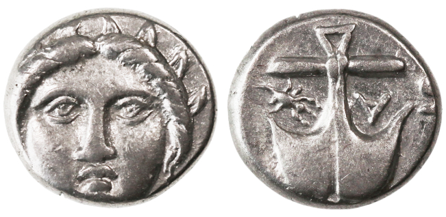 Apollonia Pontika, Thrace AR Diobol, AEF / EF, 4th Century B.C.E.