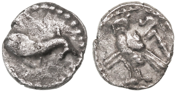 Tyre, Phoenicia AR 1/16 Shekel, Rare, Very Fine, 425 - 310 B.C.E.