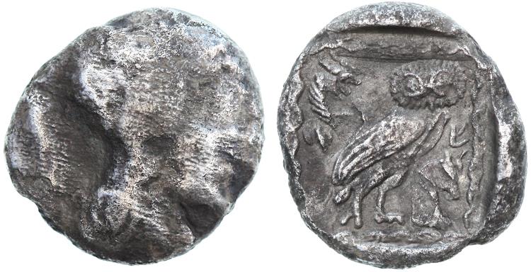 Ashdod, Philistia AR Drachm, Extremely Rare, 4th Century B.C.E.