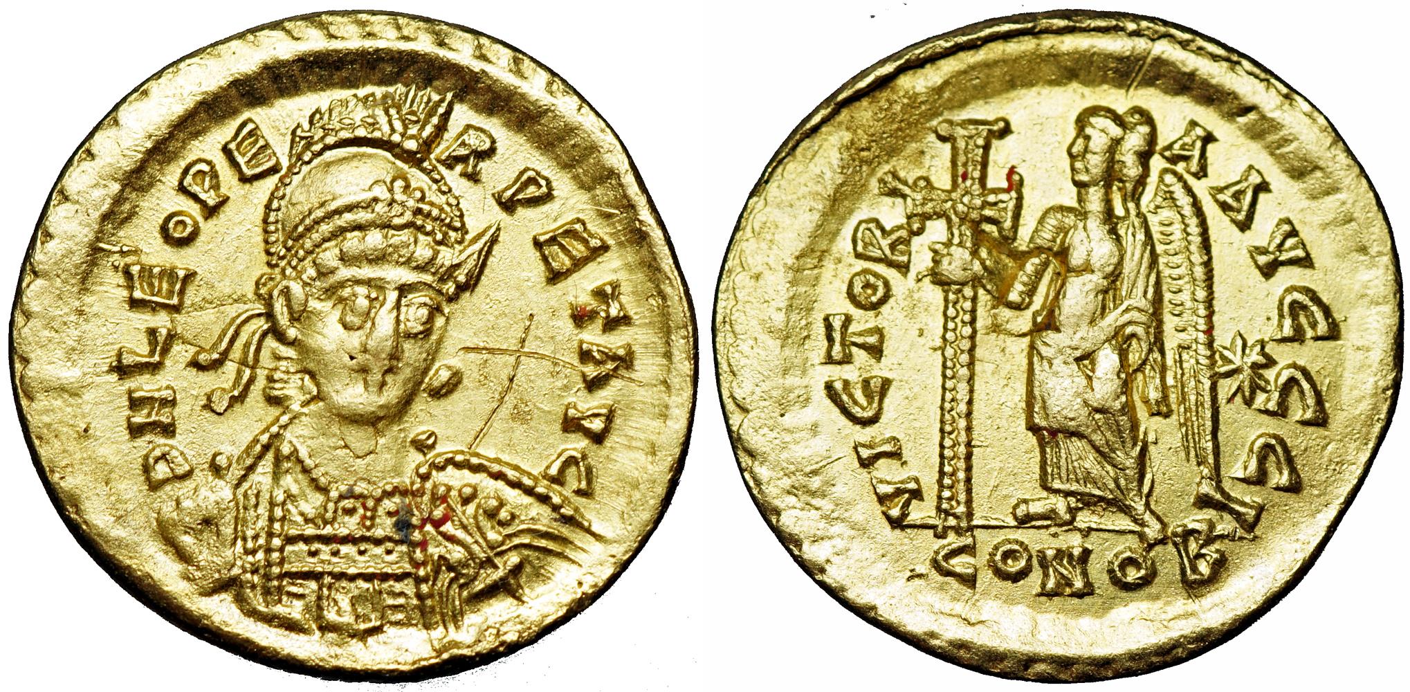 LEO I. 457-474 AD. AV Solidus . | Roman Imperial Coins