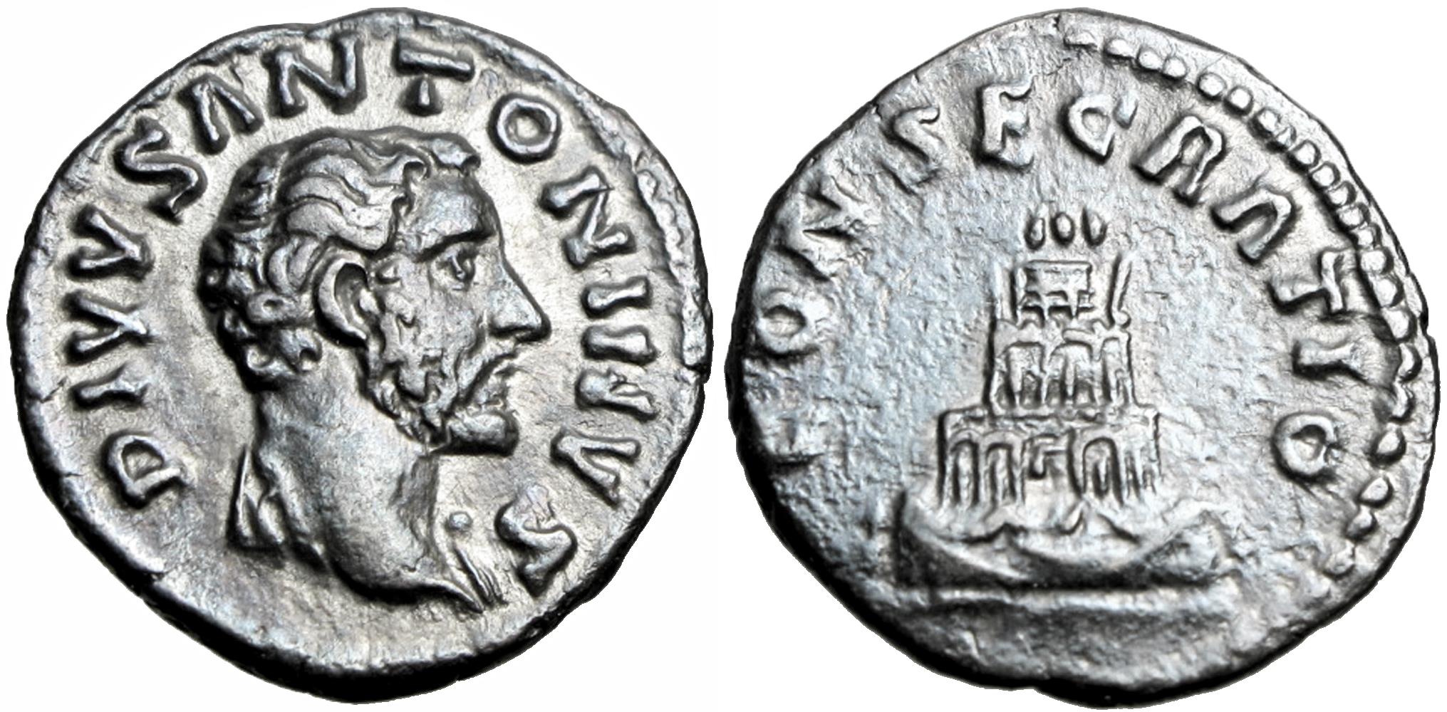 Divus Antoninus Pius. Died AD 161. AR Denarius.