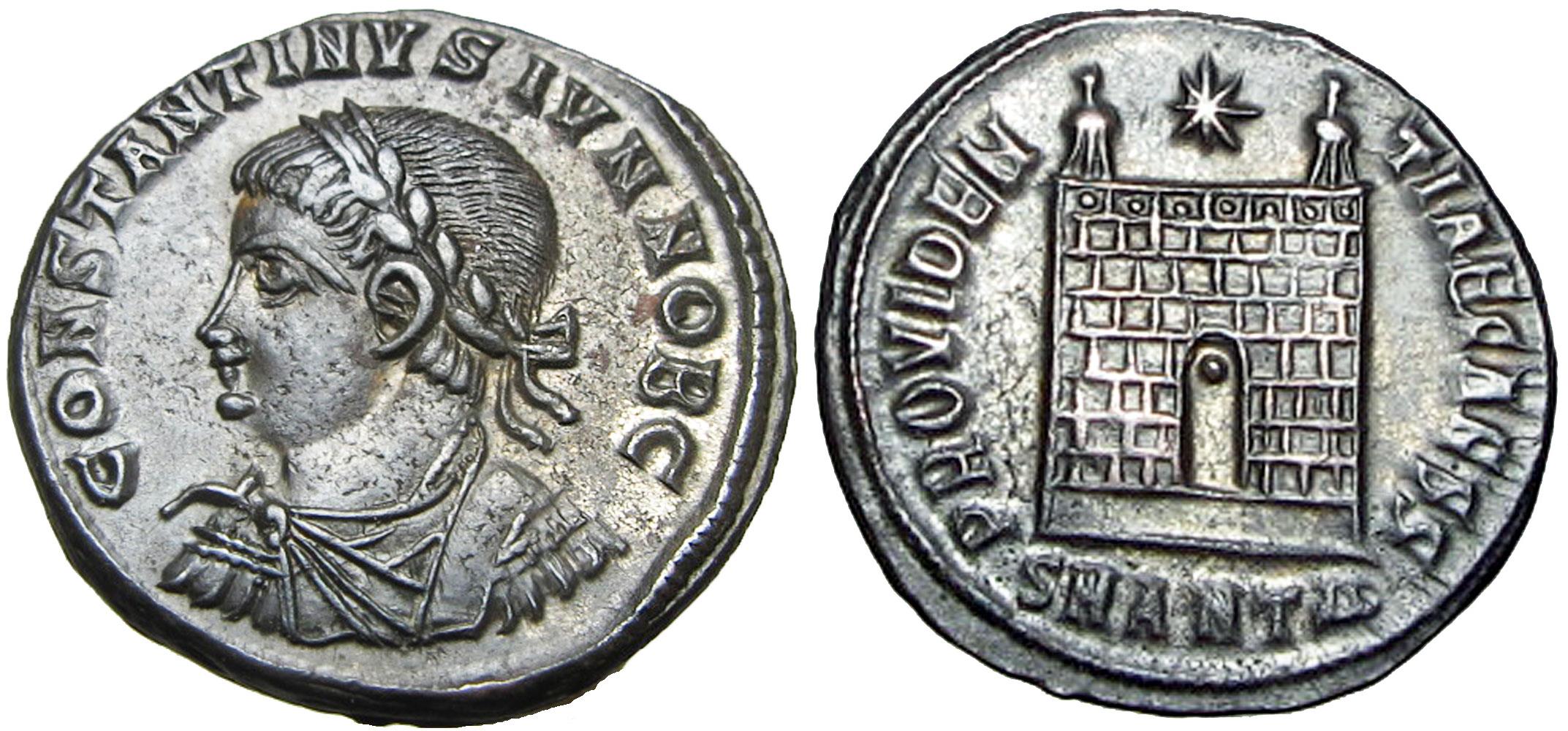 Constantine II, AE follis. Antioch, AD 330 and 334. | Roman Imperial Coins