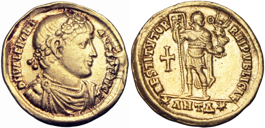 Valentinian I. AD 364-375. Gold Solidus.