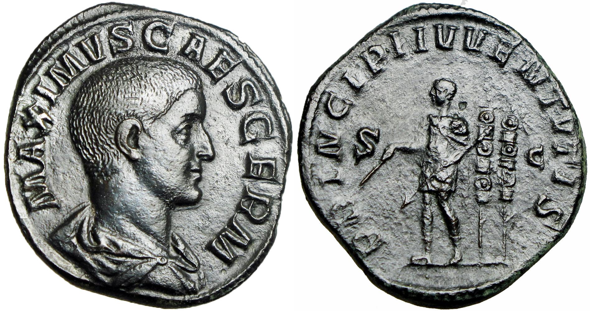 Maximus. Caesar, AD 235/6-238. Æ Sestertius. | Roman Imperial Coins
