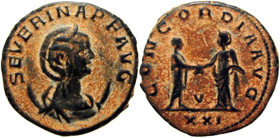 SEVERINA, wife of Aurelian. Augusta, 270-275 AD. | Roman Imperial Coins