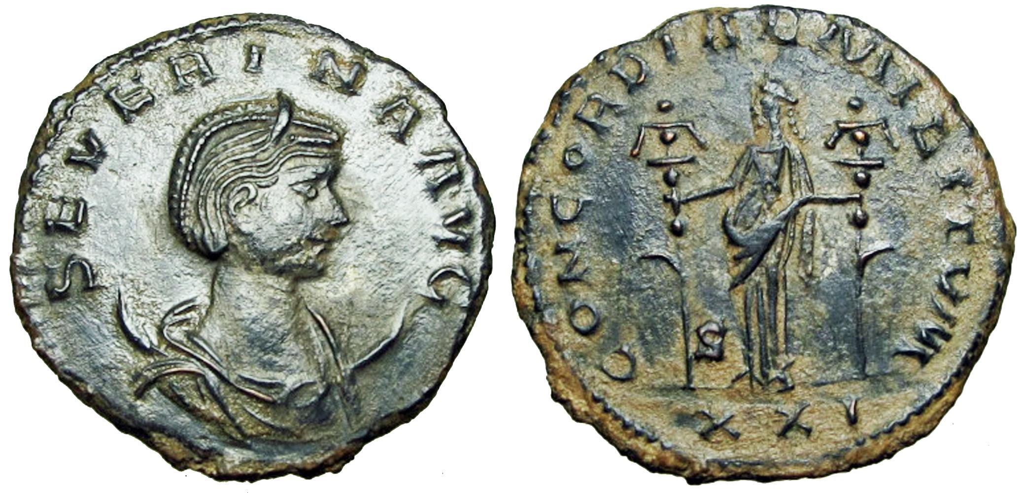 Severina. Augusta, AD 270-275. | Roman Imperial Coins