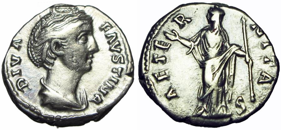 Diva Faustina Senior Denarius. | Roman Imperial Coins