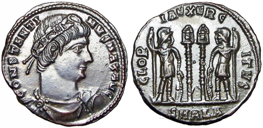CONSTANTINE II. 337-340 AD. Stunning details. | Roman Imperial Coins