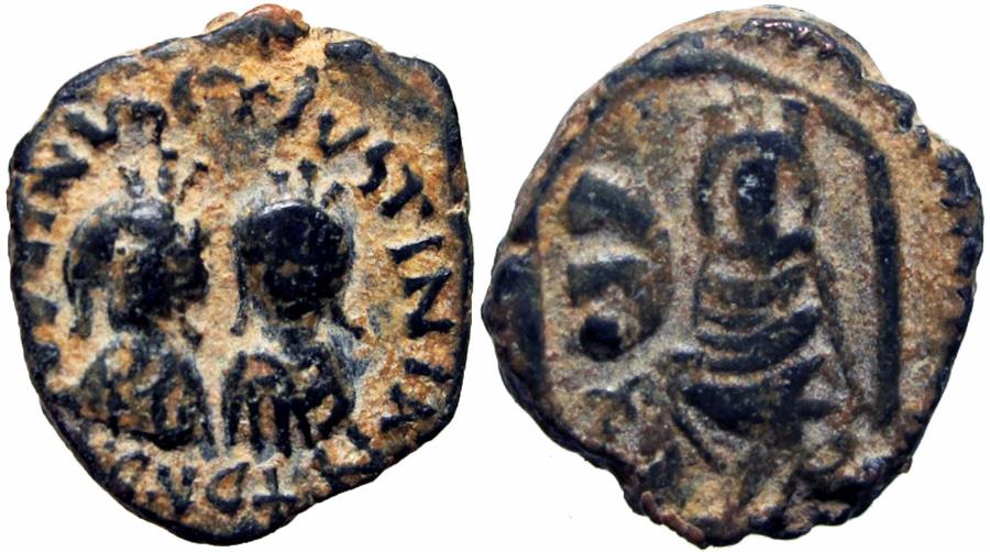 Justin I & Justinian I. 527. Rare and exceptional for the type.