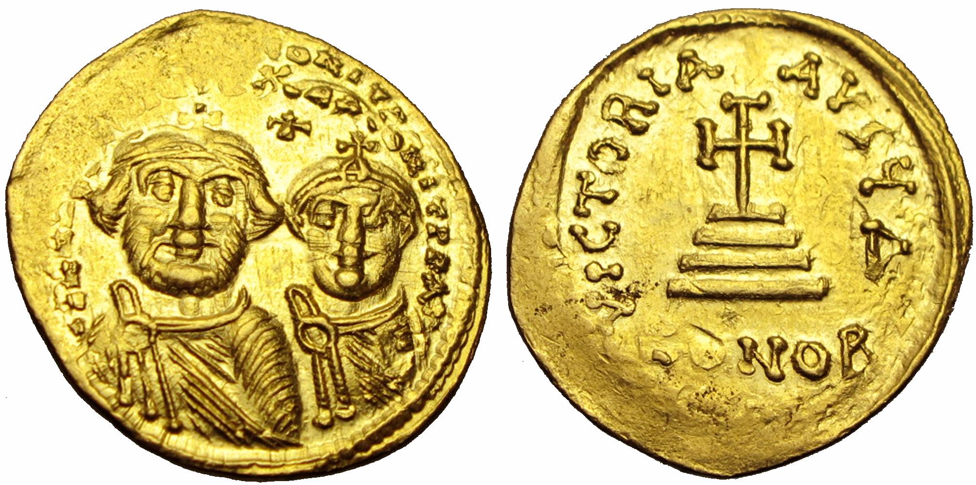 Heraclius AV Solidus. Constantinople, 610-641 AD. | Byzantine Coins