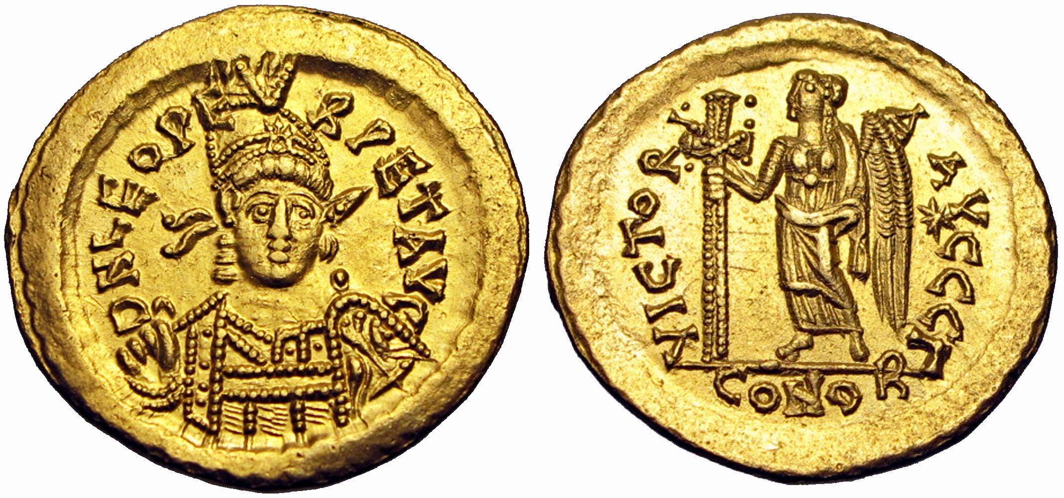 Stunning, Leo I AV Solidus. Constantinople, AD 462 or 466. FDC