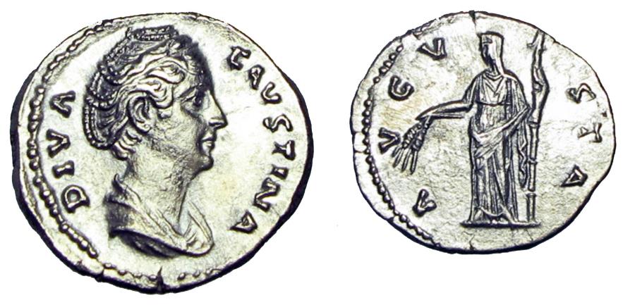 Diva Faustina Senior AR Denarius. | Roman Imperial Coins