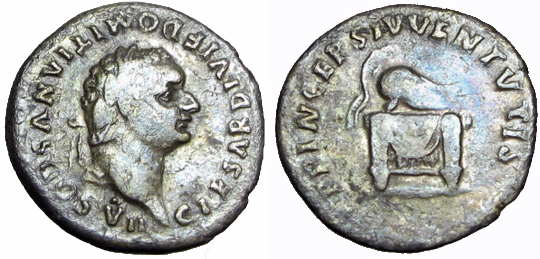 DOMITIAN, as Caesar. 80 AD. | Roman Imperial Coins
