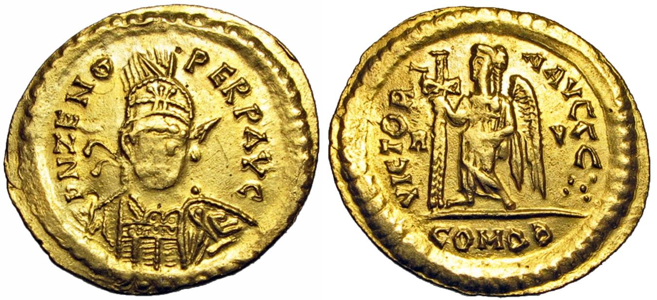 Unique Migration Period, Pseudo-Imperial, Odovacar (Odoacer) AV Solidus ...