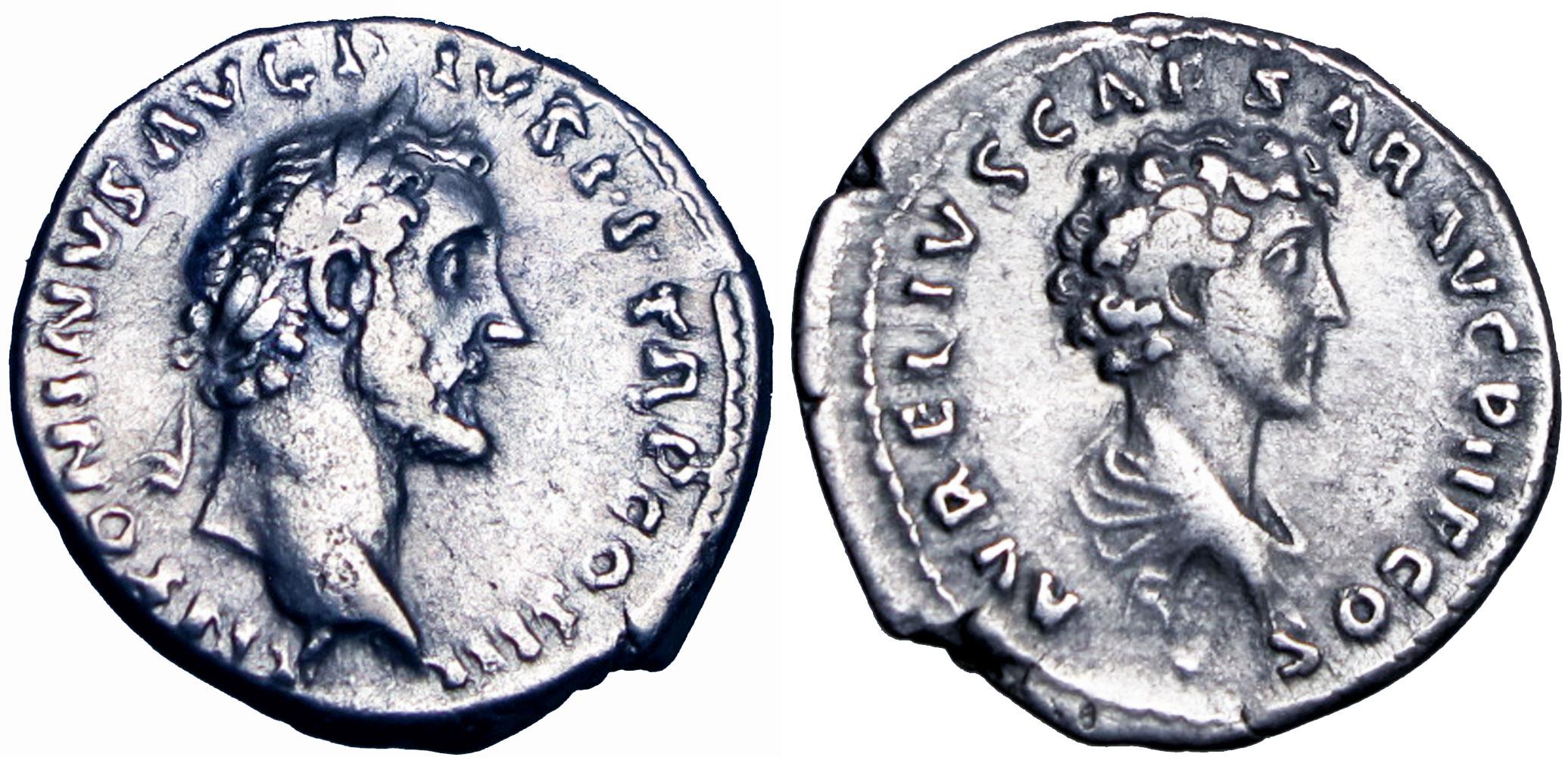 Antoninus Pius, with Marcus Aurelius as Caesar. AD 138-161. | Roman ...