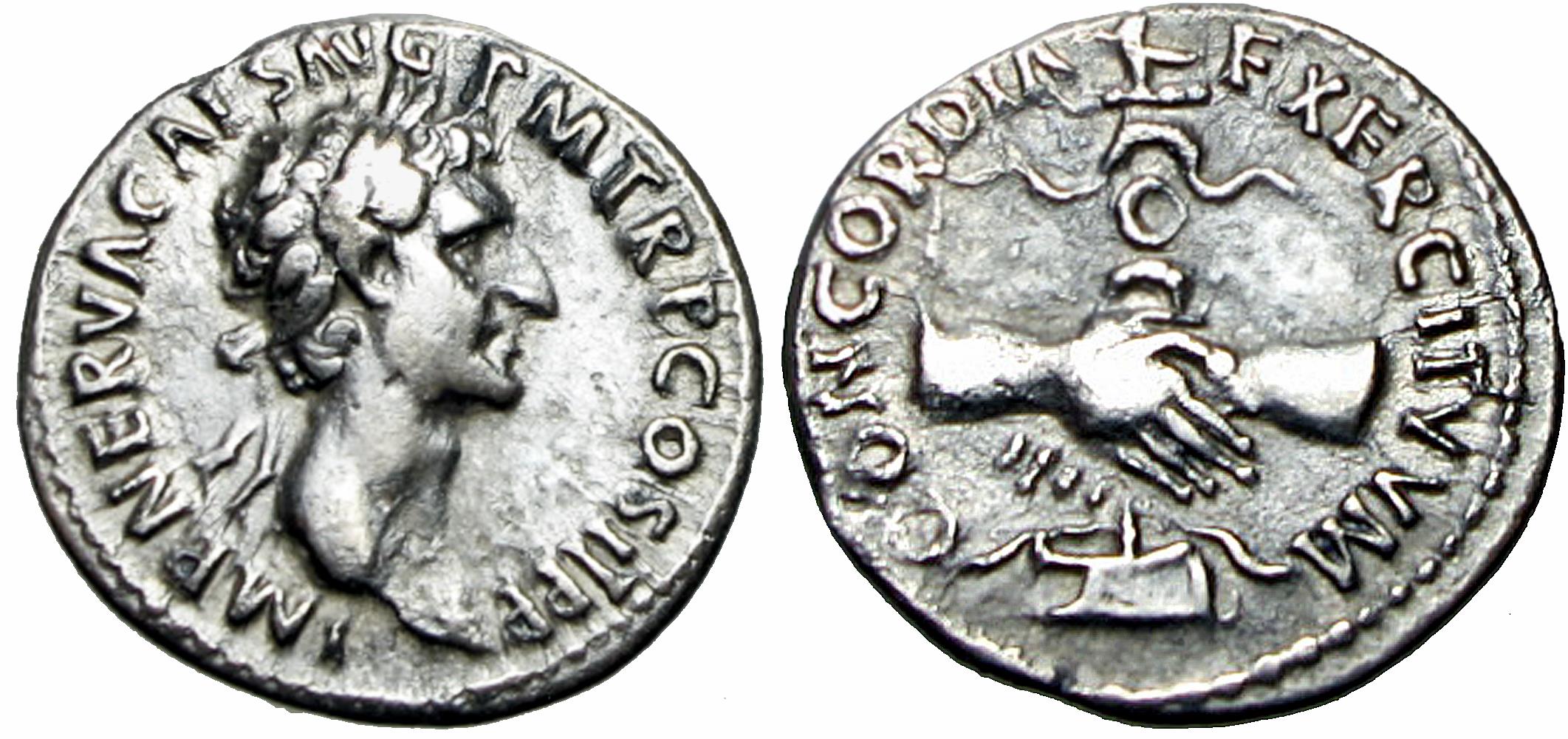 Nerva. AD 96-98. AR Denarius. | Roman Imperial Coins