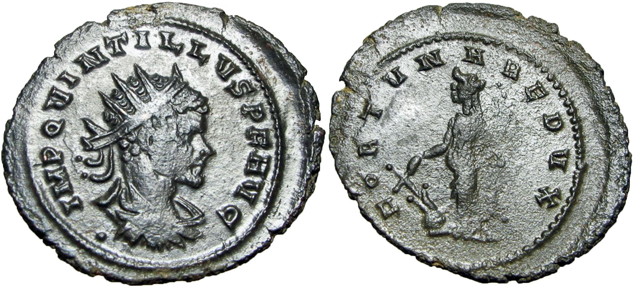 QUINTILLUS. 270 AD. Antoninianus . | Roman Imperial Coins